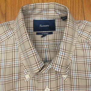 Faconnable | Shirts | Faconnable Classic Fit 0 Cotton Shirt Brown Blue ...
